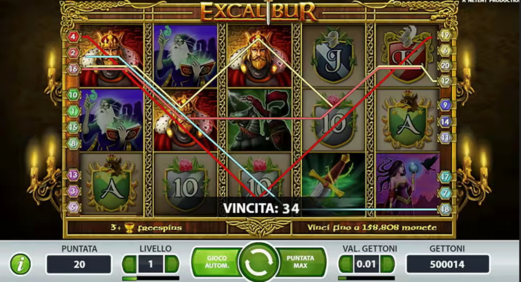 Slot Machine online Excalibur - La Slot della Spada nella Roccia